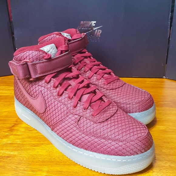 Nike | Shoes | Nike Air Force Mid Team Red 84609603 Ice Af1 | Poshmark